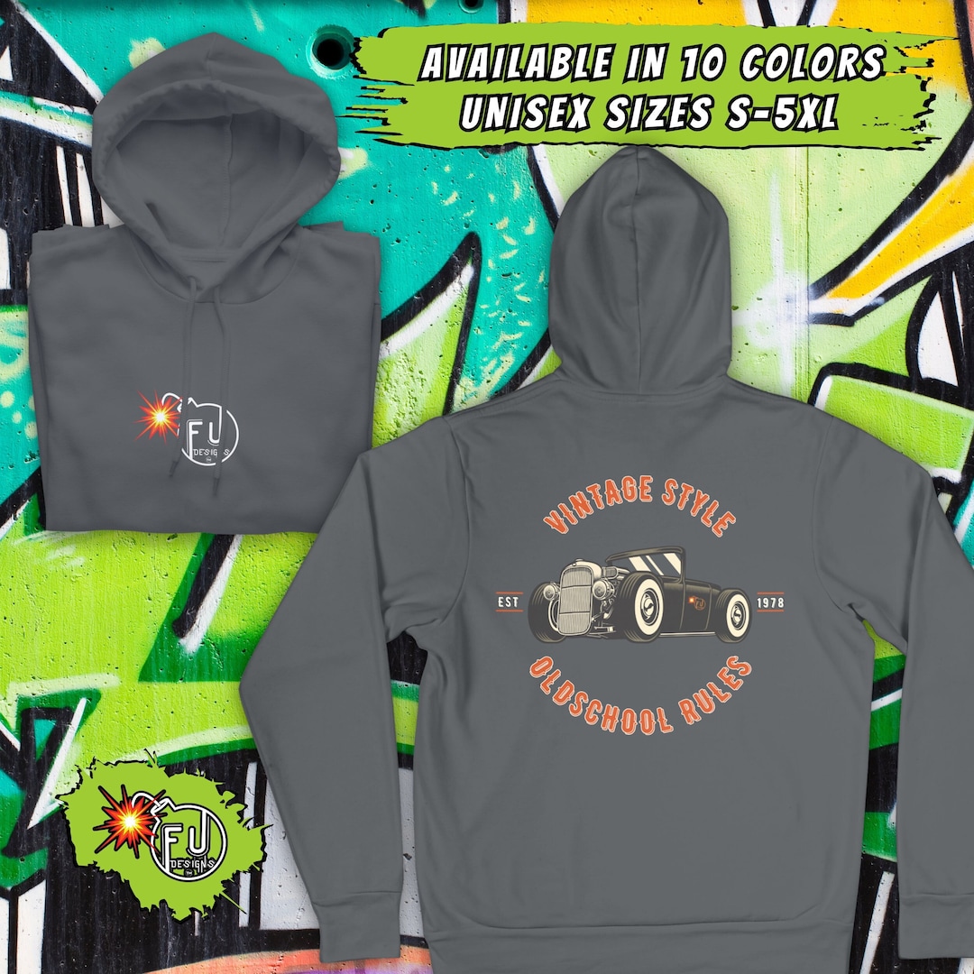 Vintage Hot Rod Hoodie Custom Car Hoodie Custom Car Lover Gift Unique ...