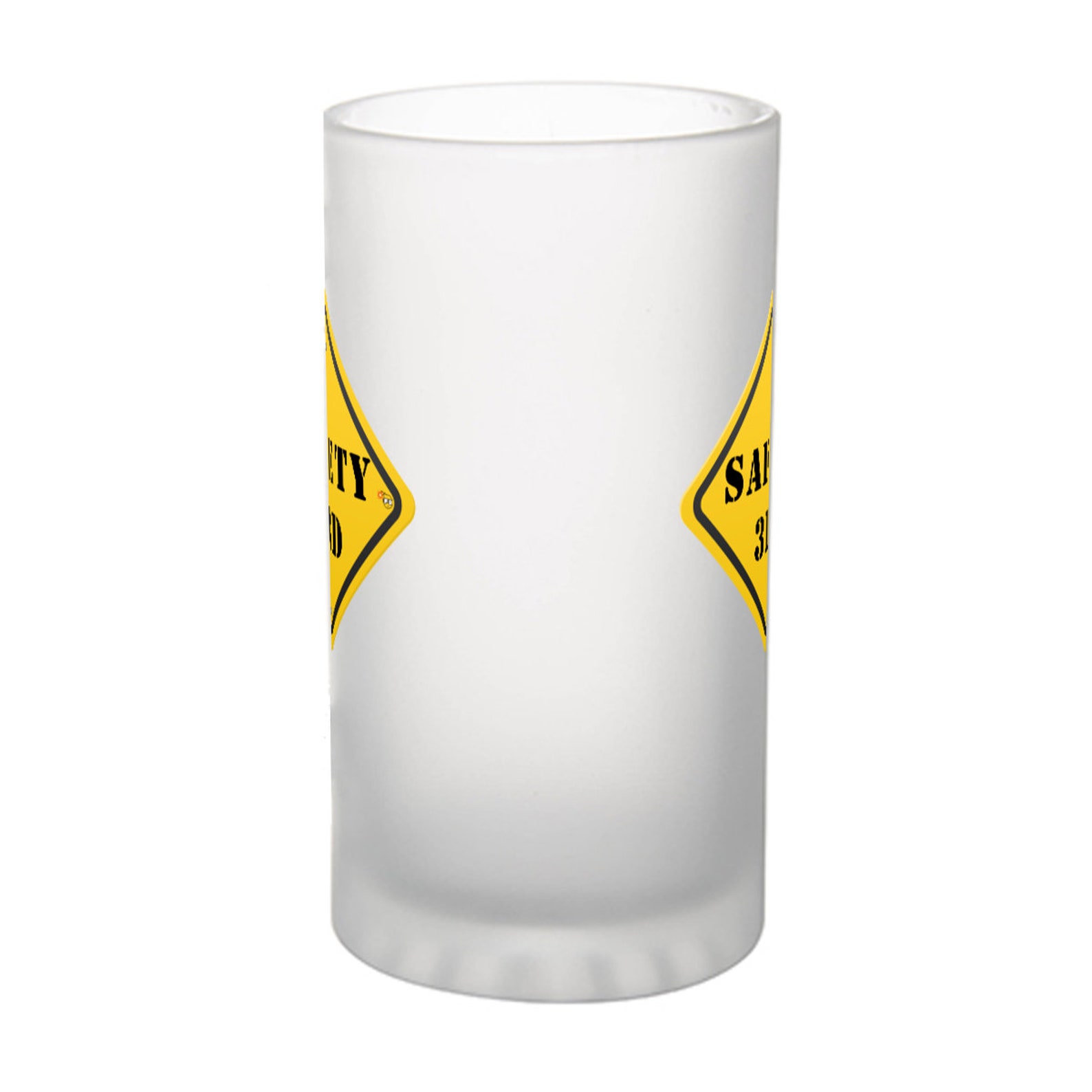 Safety 3RD Frosted Beer Glass, Funny Beer Mug, Gift for Men/women ...