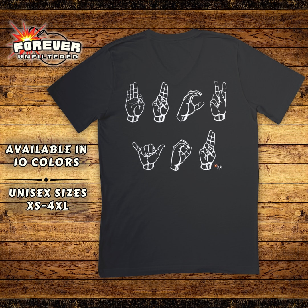 FU Sign Language Tee, Funny Meme Shirt, Women's Clothing, Men's ...