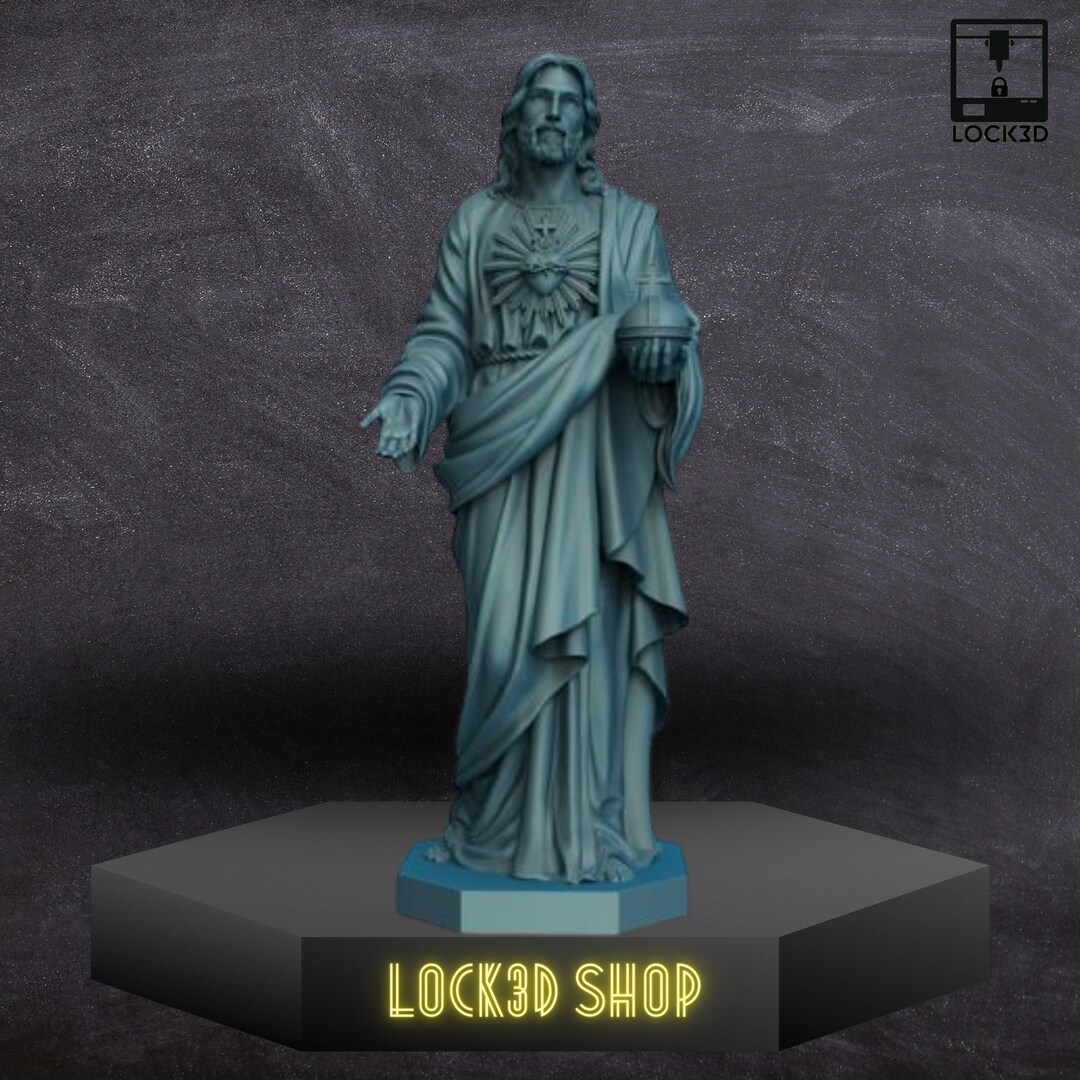 Buy Jesus Christ Bust 3D STL File for 3D Printer Ready Printing 3D ...