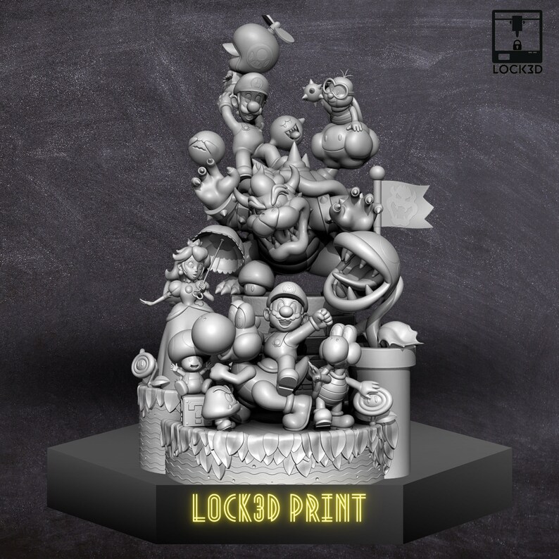 Super Mario Diorama 3D STL File for 3D Printer Ready - Etsy Australia