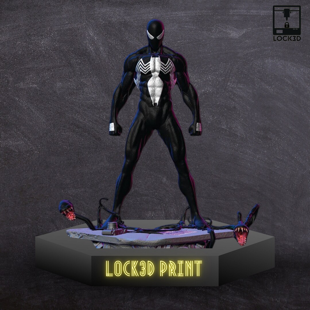 Symbiote Spider-man 3D STL File for 3D Printer Ready - Etsy New Zealand
