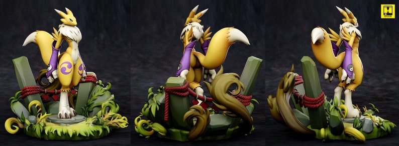 Renamon Digimon Tamers 3D STL File for 3D Printer 3D - Etsy Canada