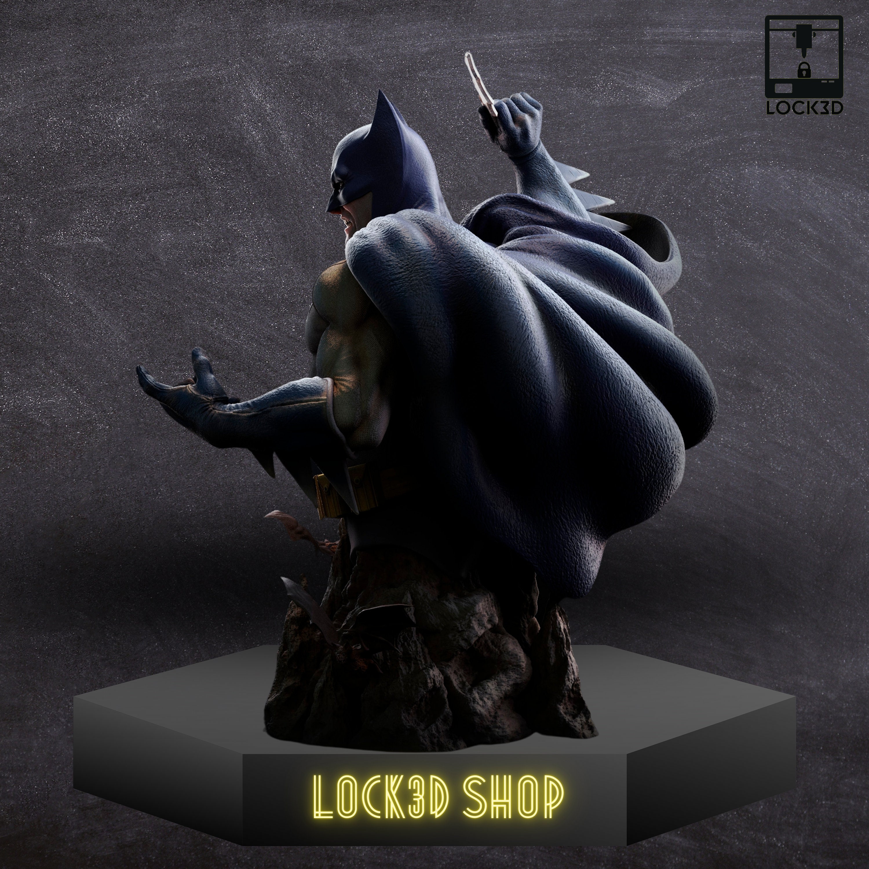 Bust B4TM4N 3D STL File for 3D Printer Ready Printing 3D Printable High ...