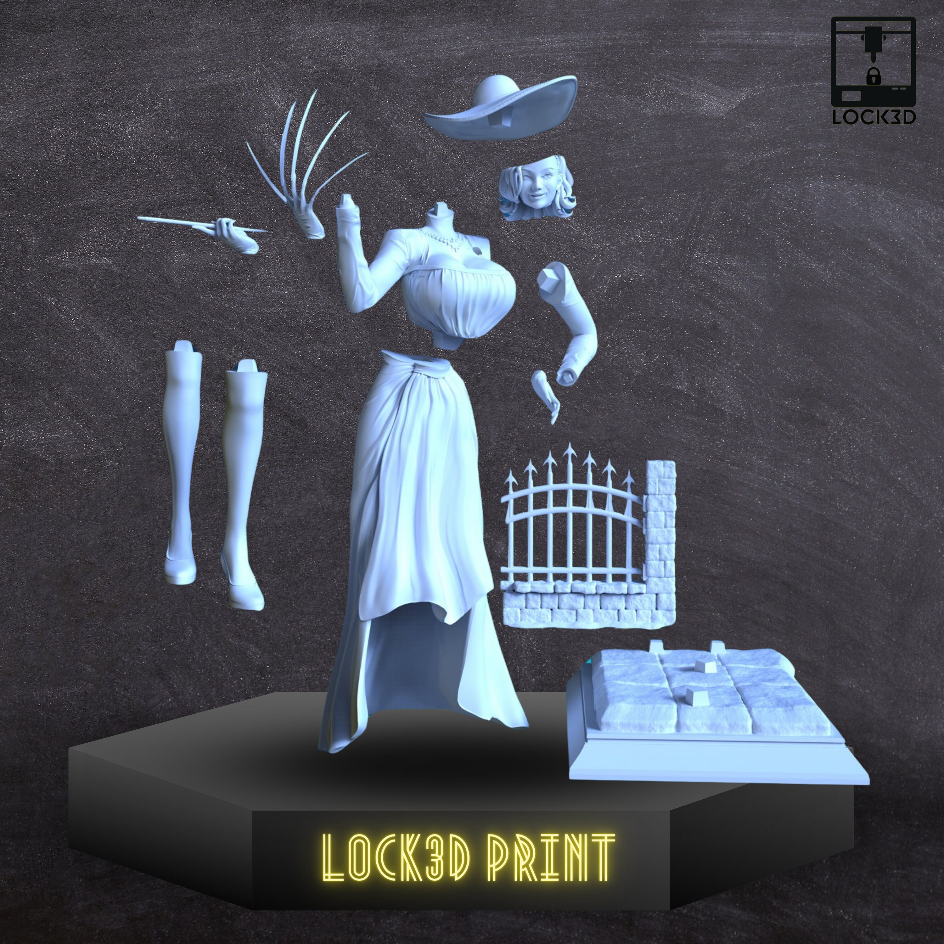 Lady Dimitrescu Resident Evil 3D STL File for 3D Printer Ready - Etsy ...