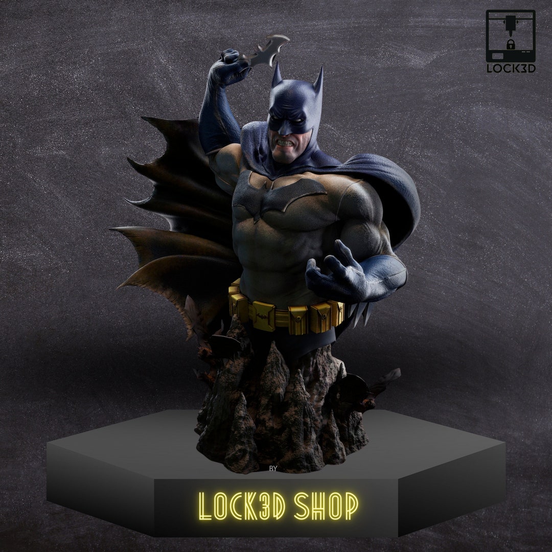 Bust B4TM4N 3D STL File for 3D Printer Ready Printing 3D Printable High ...