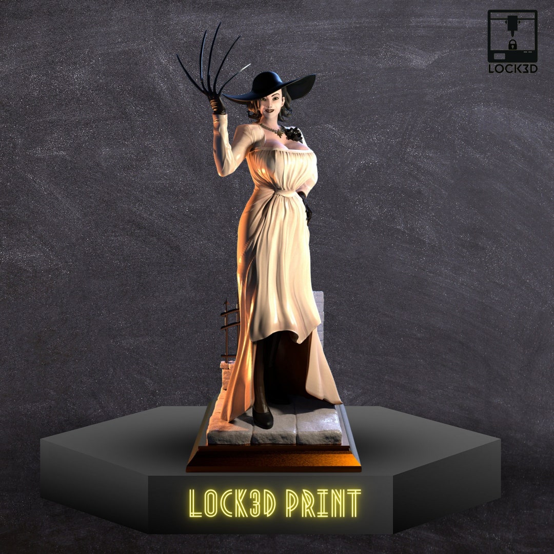 Lady Dimitrescu Resident Evil 3D STL File for 3D Printer Ready Printing ...
