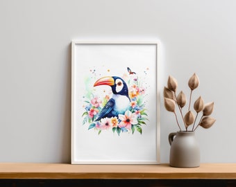 Wildflower Watercolour Digital Art Print - Etsy