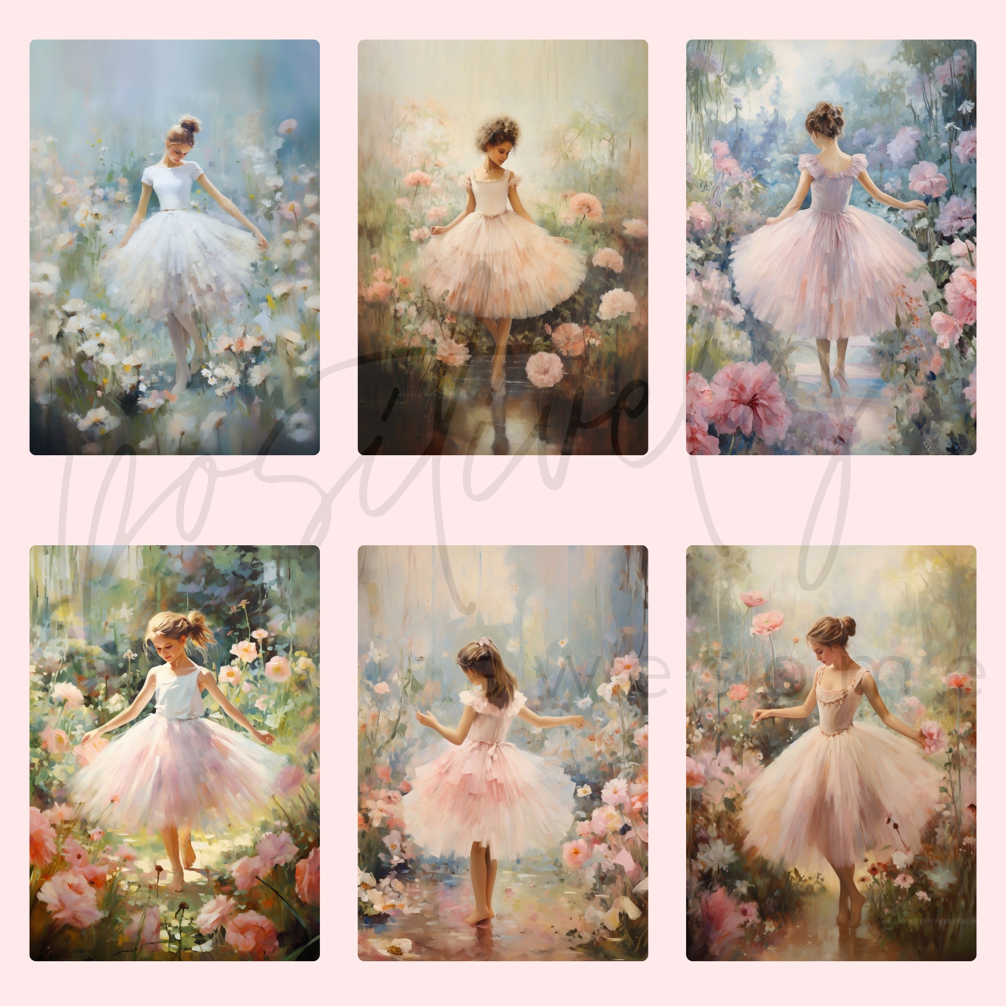 Digital Ballerina Papers 12 Printable Garden Tutu Designs, 8.5x11 ...
