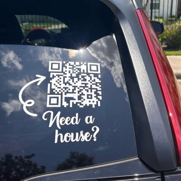 Qr Code Vinyl Sticker - Etsy