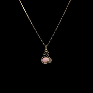 Queen Conch Swan Pendant Necklace, Gold Sterling Silver Necklace, Hand ...