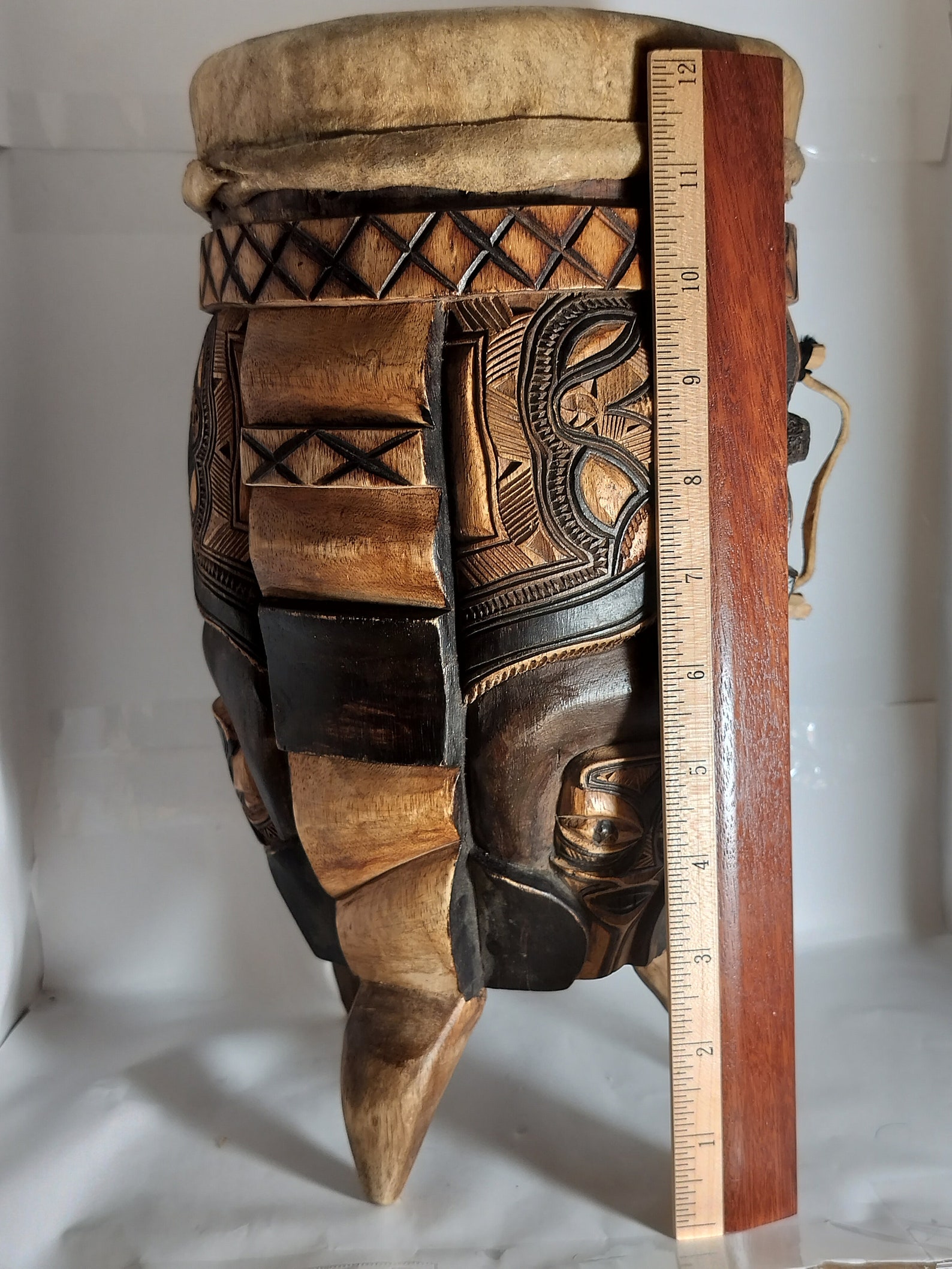 Hand Carved African Conga, Drum Sculpture - Etsy