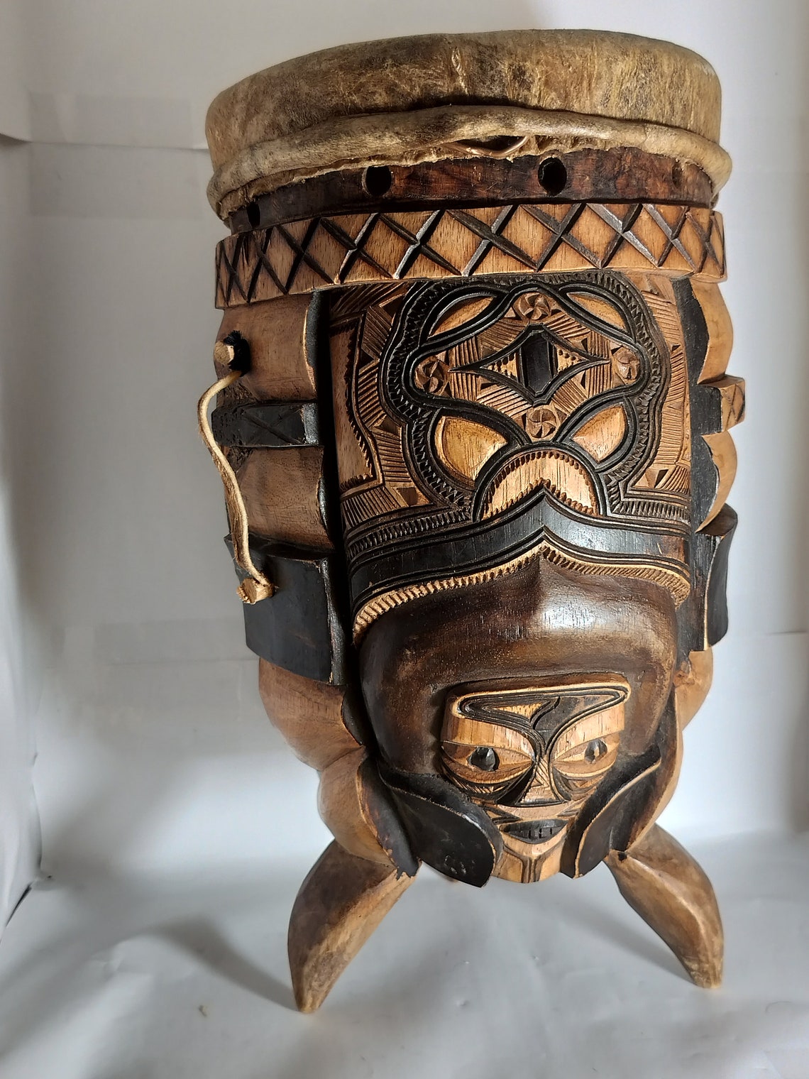 Hand Carved African Conga, Drum Sculpture - Etsy