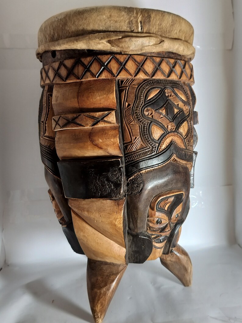 Hand Carved African Conga, Drum Sculpture - Etsy