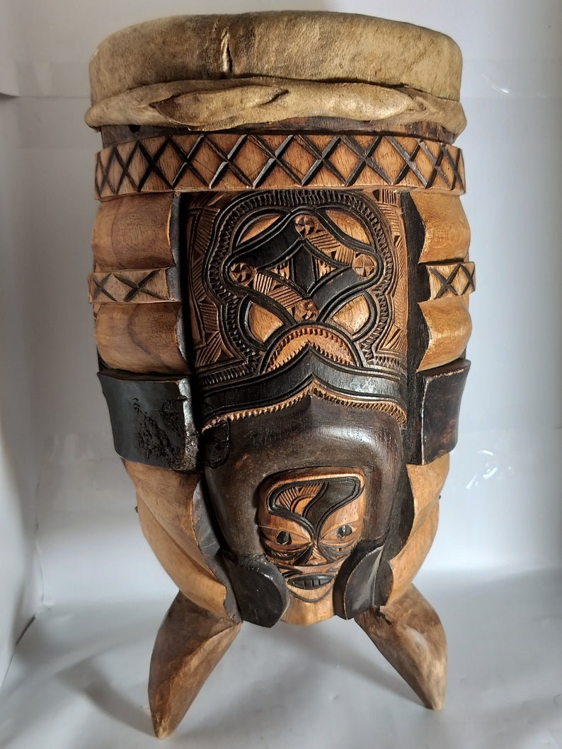 Hand Carved African Conga, Drum Sculpture - Etsy