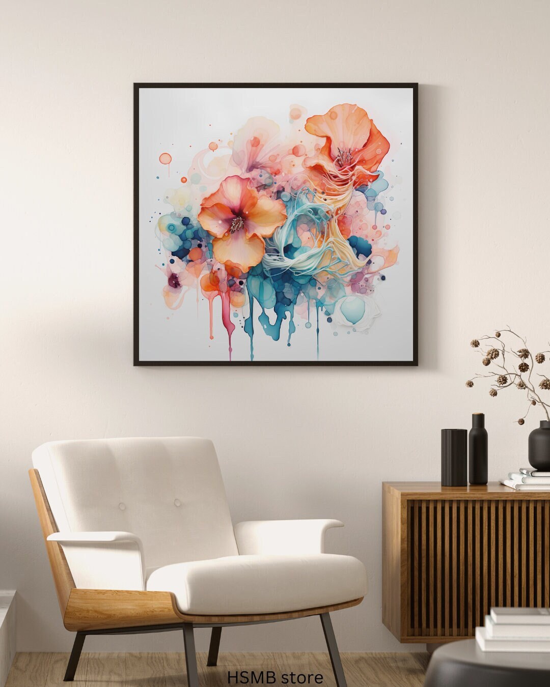 Abstract Water Color Wall Art, Digital Downloadable File ,instant ...