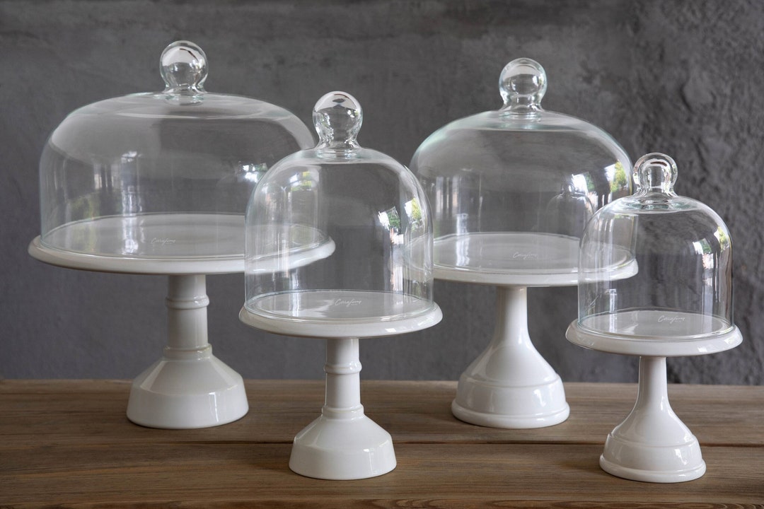 Luxury Kitchen Footed Plate Glass Dome - Etsy