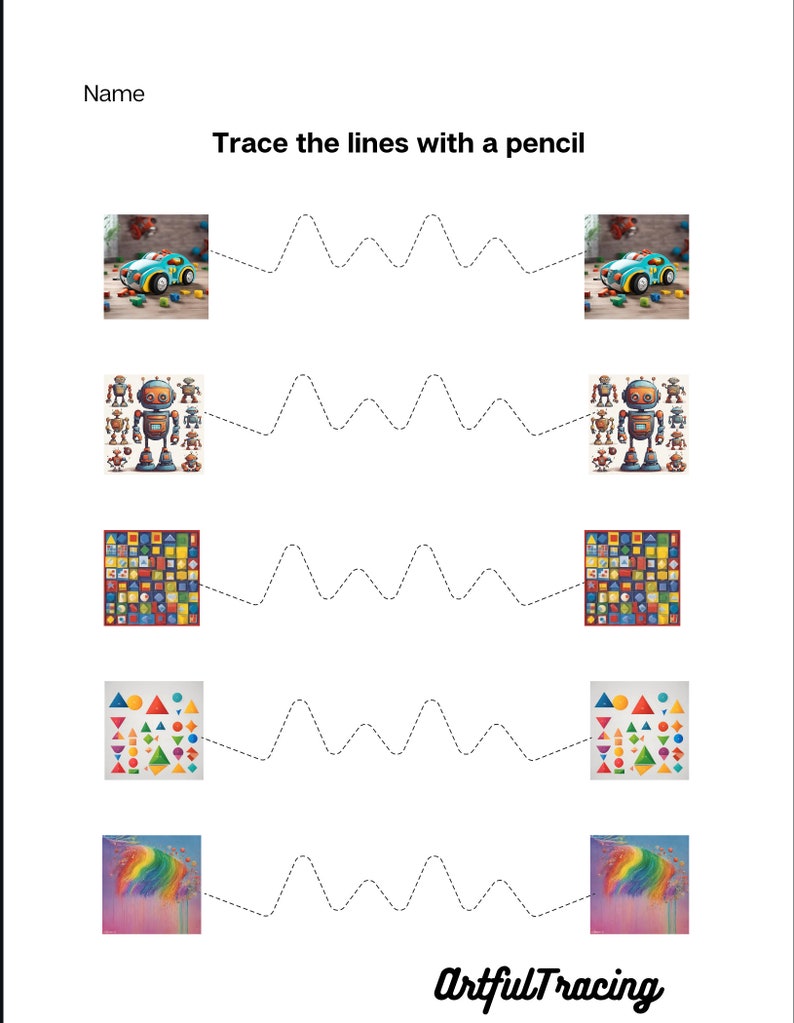 Tracing Worksheets Lines and Shapes for Kids Activities 44 Pages - Etsy