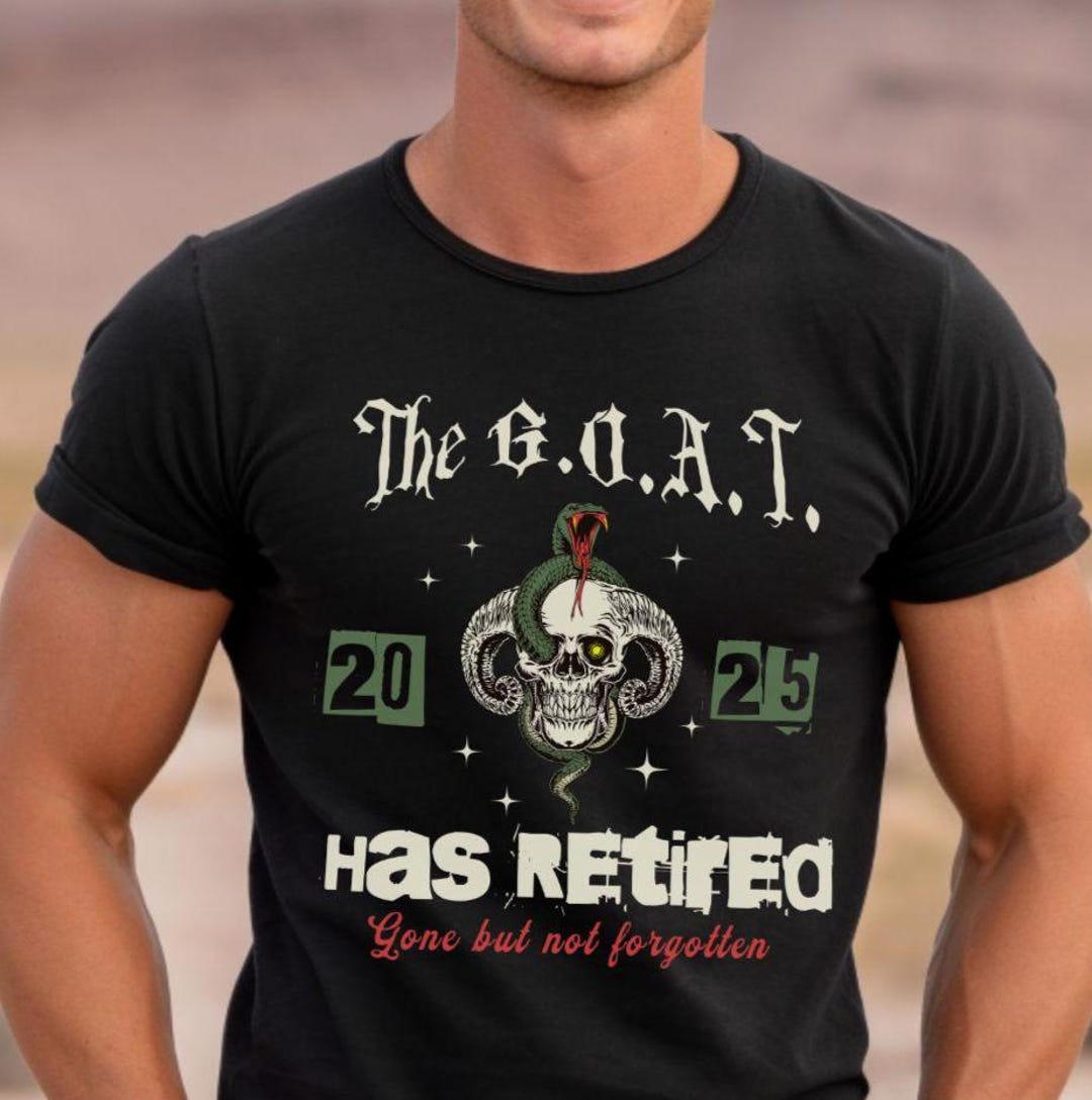 Retirement G.O.A.T. Snake Skull Tee, Funny Unisex Jersey Tshirt, Gift ...