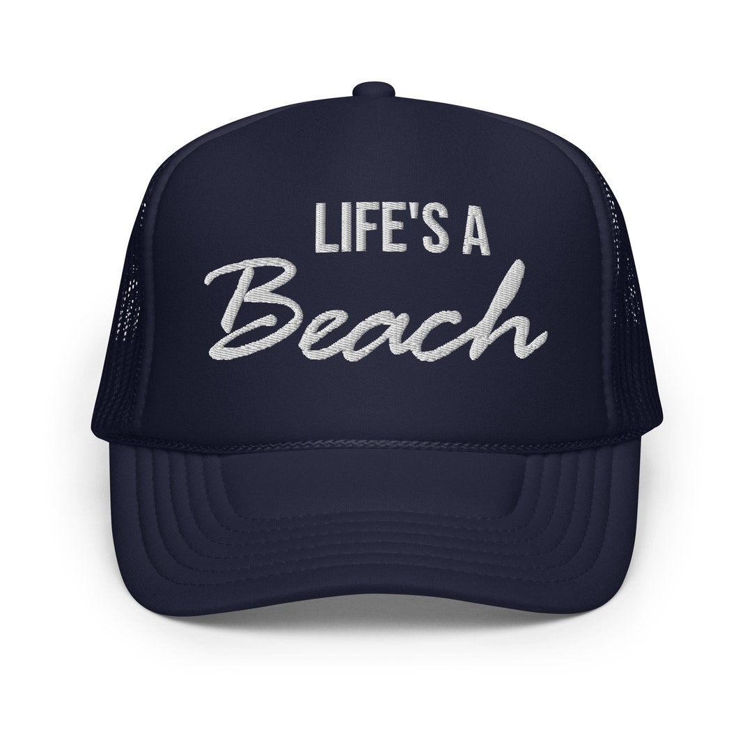 Life's A Beach Foam Trucker Hat, Beach Hat, Vacay Vibes, Summer Hat ...