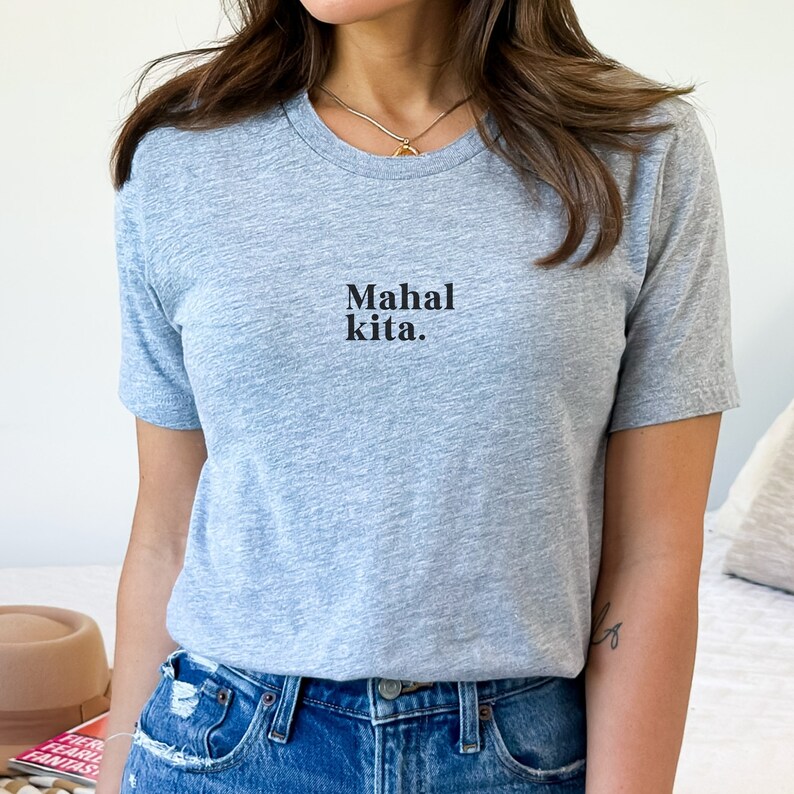 Mahal Kita Tee, Filipino Basic White Tee, I Love You Shirt, Gift for ...
