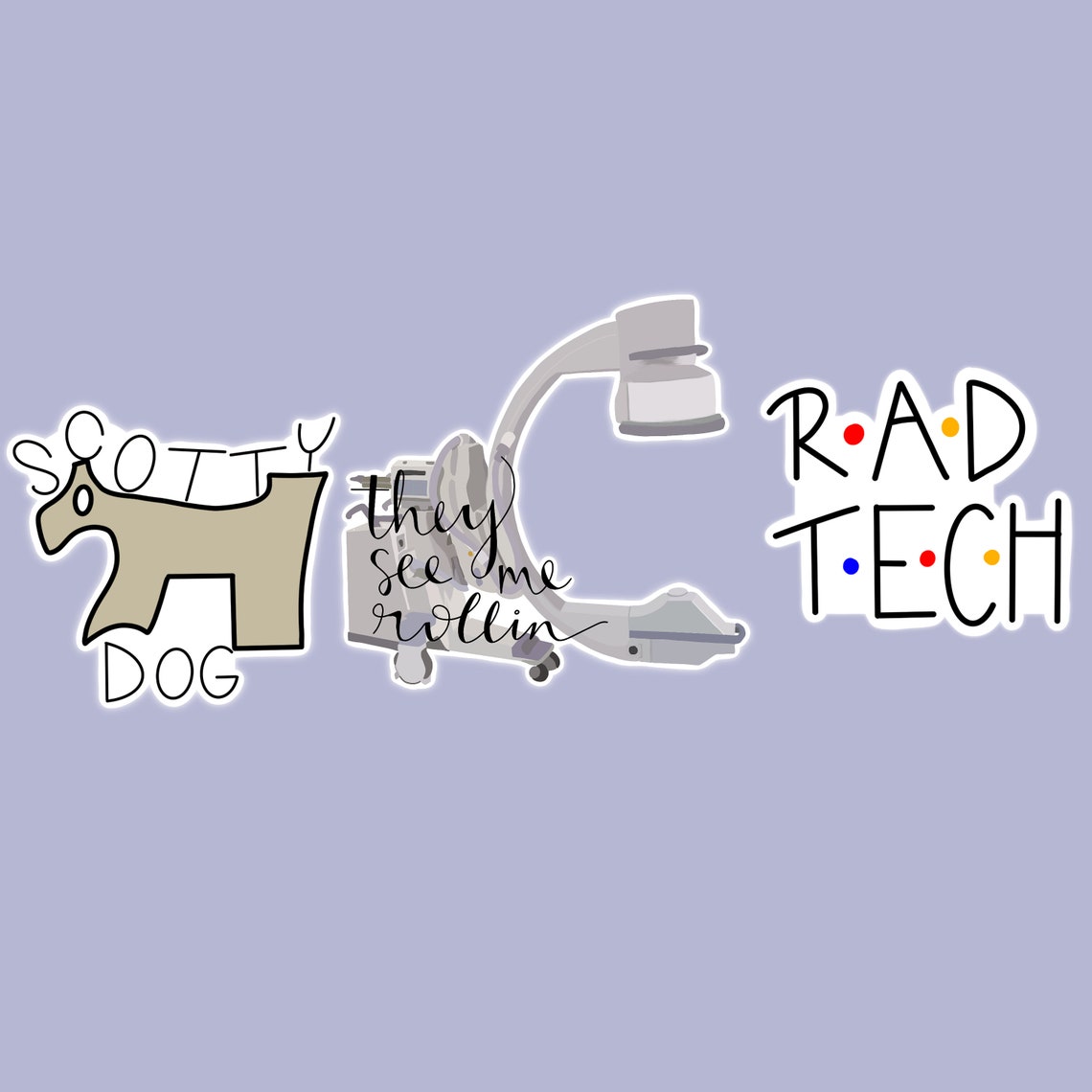 X-ray Tech Sticker Bundle - Etsy