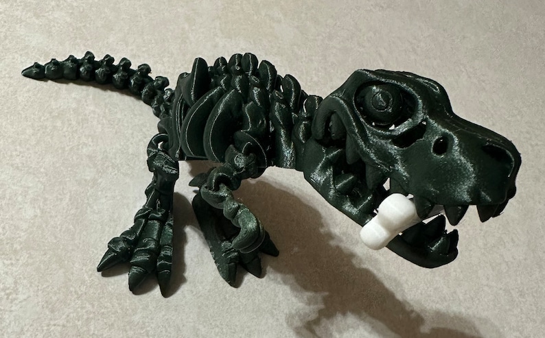 3D Printed Flexi Skeleton T-rex - Etsy