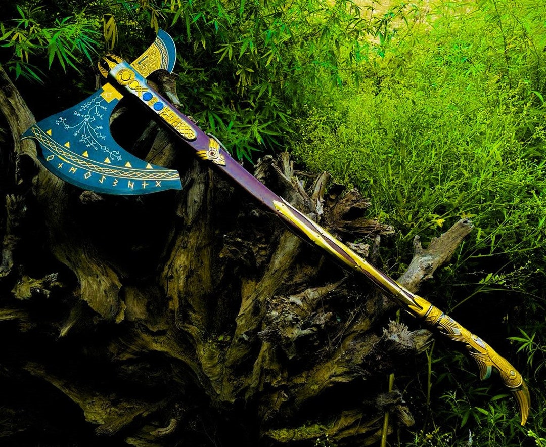 Hachas míticas: hacha de Dios de la guerra hacha Leviatán - Etsy España
