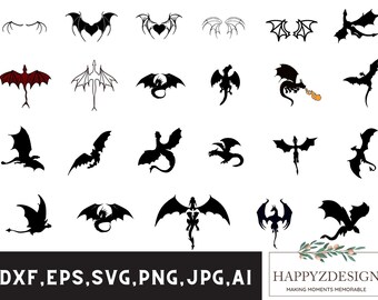 Fourth Wing Dragon Svg, Dragon Silhouette Svg, Flying Dragon Svg ...