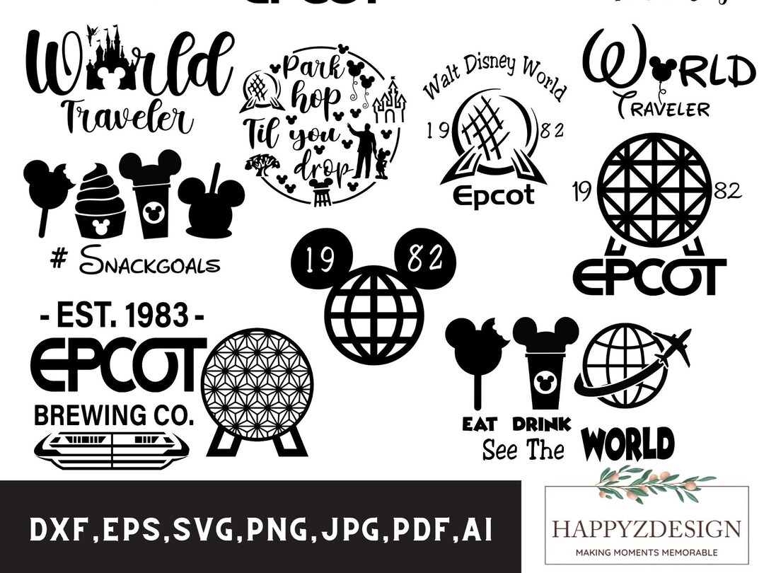 Epcot Weltreisender SVG Bundle Familienurlaub SVG Mädelsausflug ...