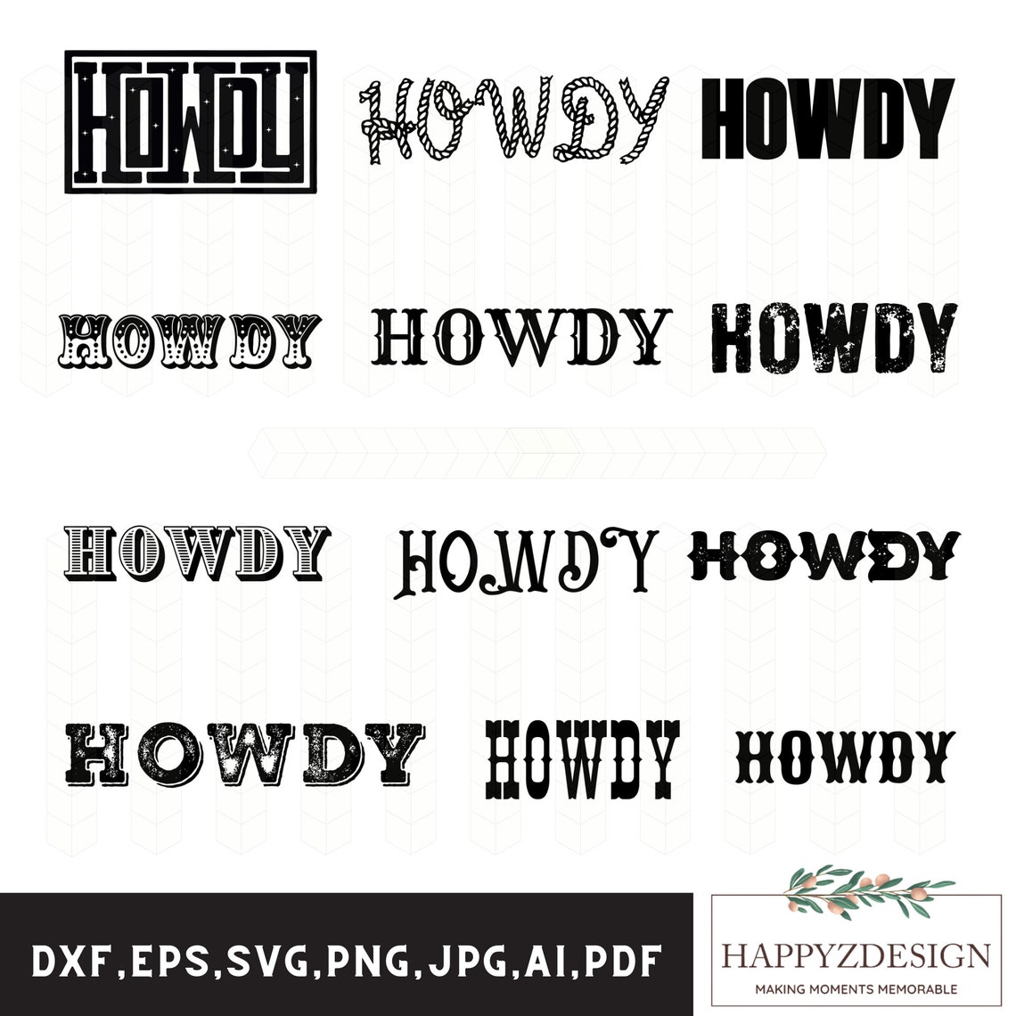Howdy Svg, Howdy Rope Letter Svg, Howdy Western Letters, Distressed ...