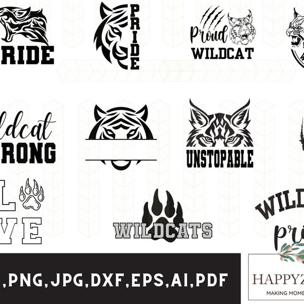 Wildcat Svg - Etsy