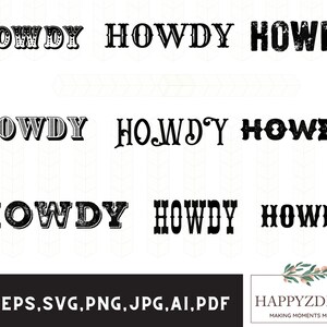 Howdy Svg, Howdy Rope Letter Svg, Howdy Western Letters, Distressed ...
