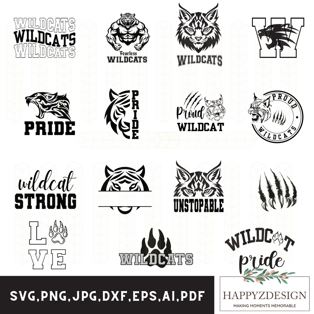 Wildcats Svg Bundle, Wildcat Pride Svg, Wildcat Logo, Wildcats ...