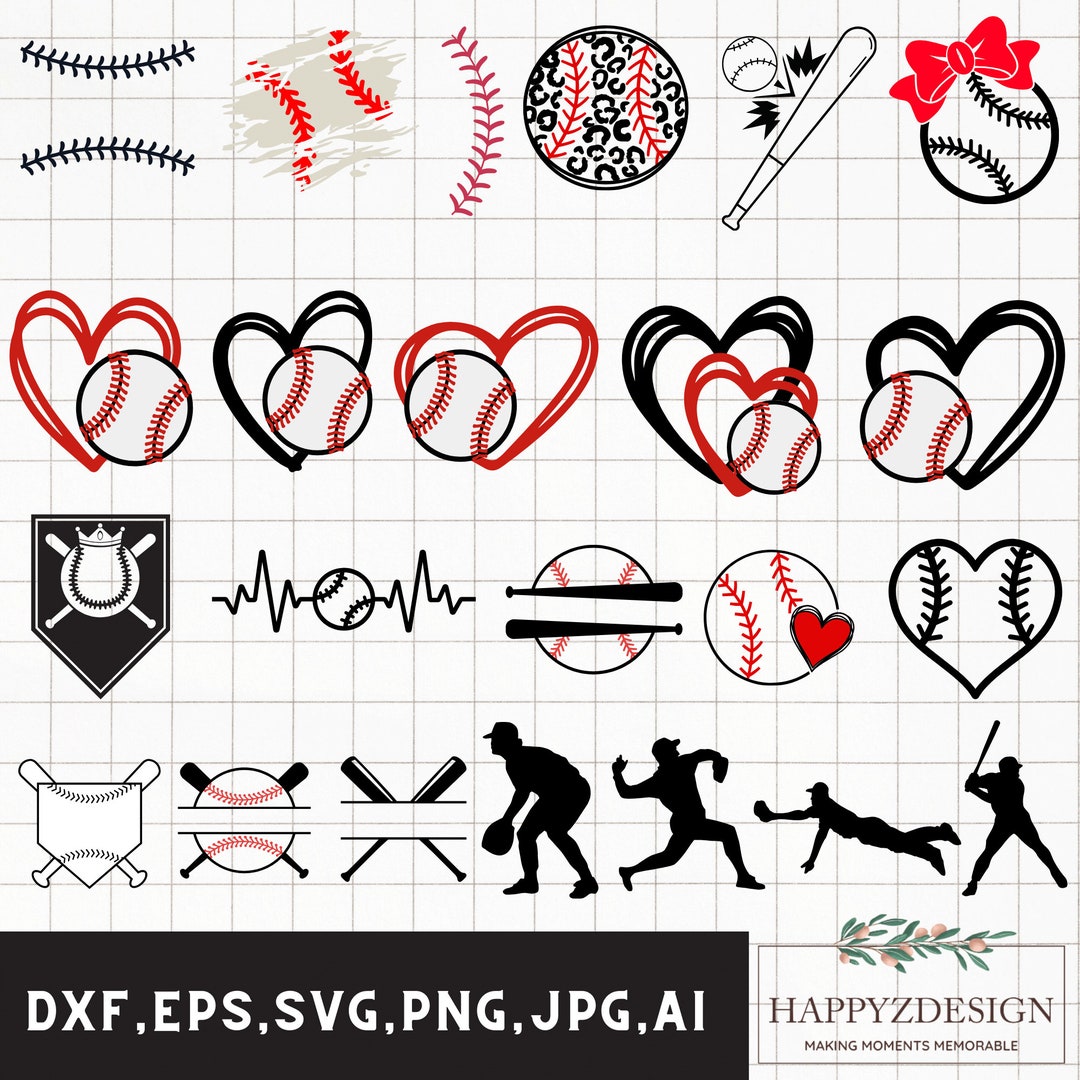 Custom Baseball Svg Bundle, Baseball Player Silhouette Svg, Baseball ...