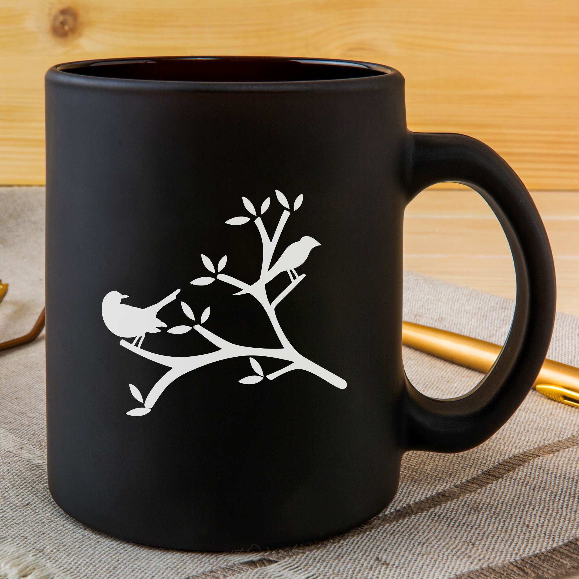 Bird on Branch Svg, Bird Tree Svg, Tree Branch Svg, Bird on Branches ...