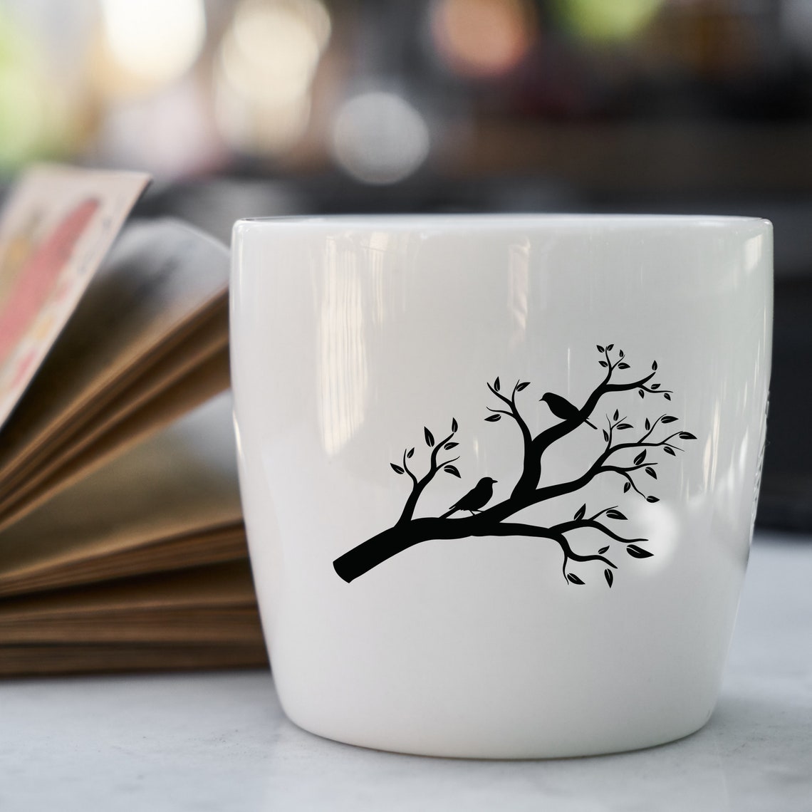 Bird on Branch Svg, Bird Tree Svg, Tree Branch Svg, Bird on Branches ...