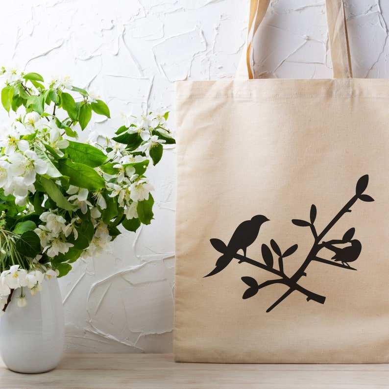 Bird on Branch Svg, Bird Tree Svg, Tree Branch Svg, Bird on Branches ...