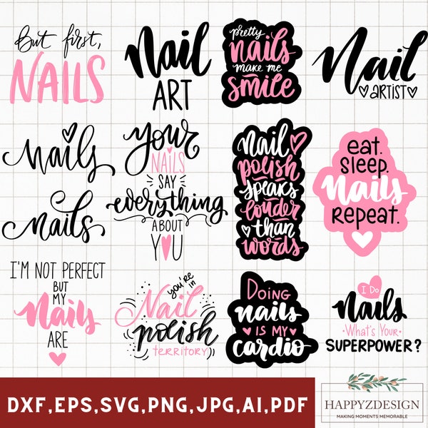 Nails Svg - Etsy