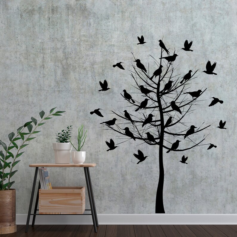 Bird on Branch Svg, Bird Tree Svg, Tree Branch Svg, Bird on Branches ...