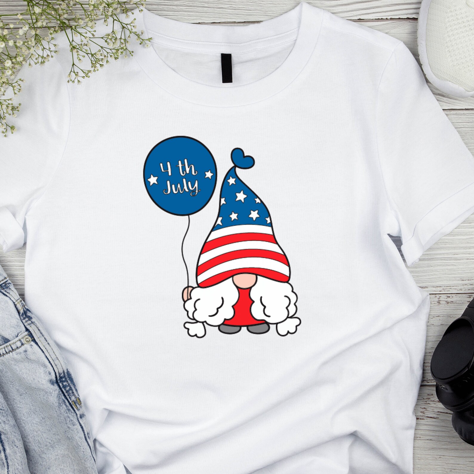 4th of July Patriotic Gnome Svg, American Gnomes Svg, Independence Day ...
