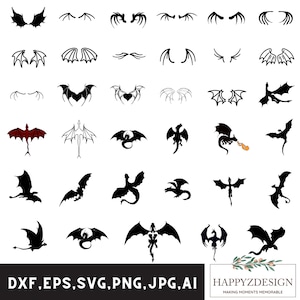 Fourth Wing Dragon Svg, Dragon Silhouette Svg, Flying Dragon Svg ...