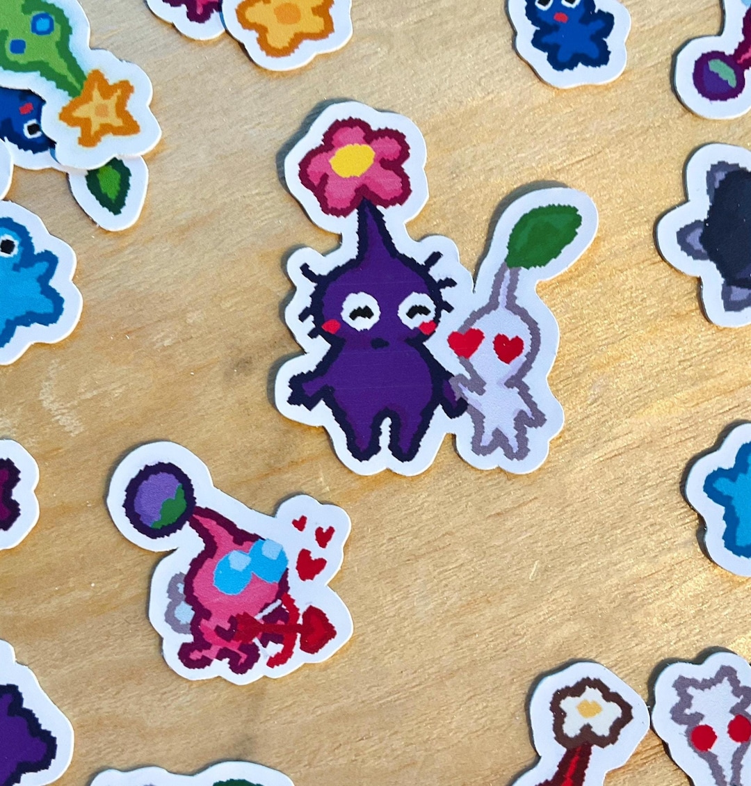 Pikmin Valentines Sticker Set - Etsy