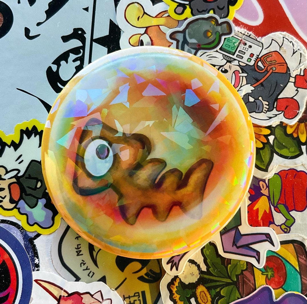 Holographic Golden Egg Splatoon Salmon Run Pin - Etsy