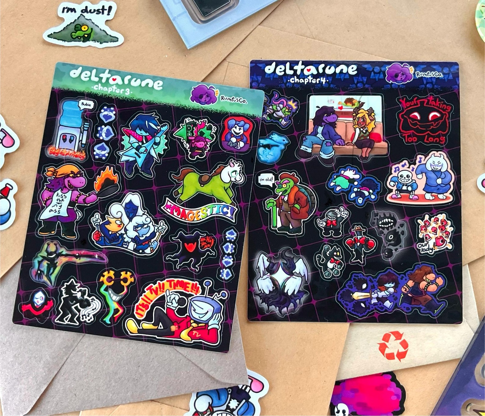 Deltarune Chapters 3 + 4 Sticker Sheets - Etsy