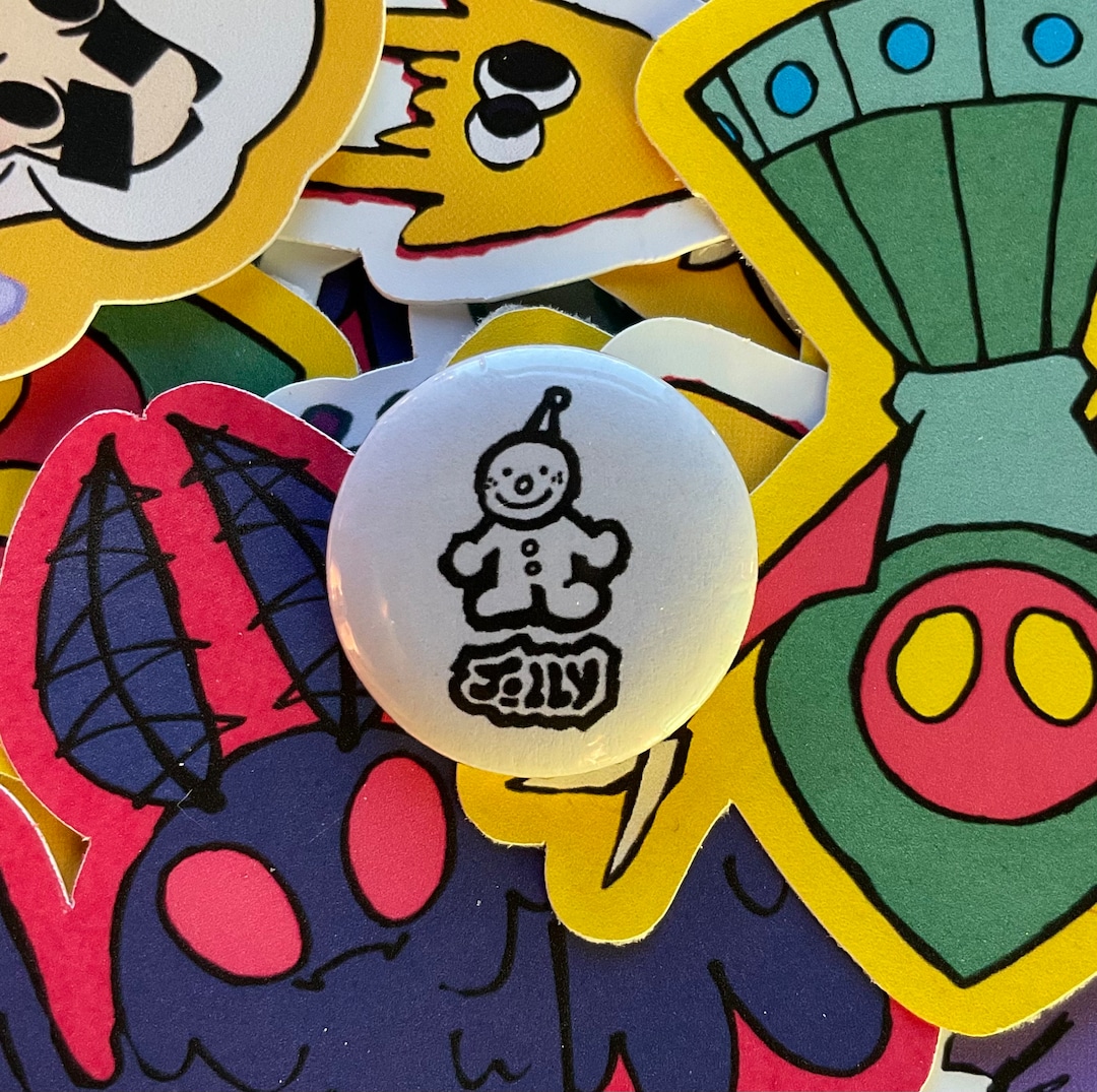 Jolly Clown Pin Badge - Etsy