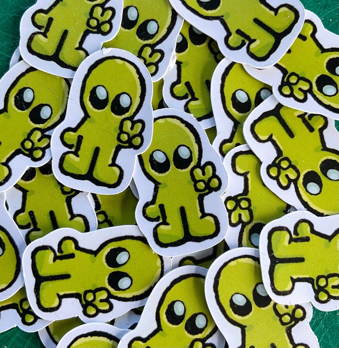 Mini Alien Sticker - Etsy