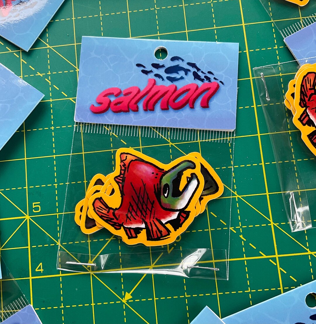 Salmon Sticker Pack - Etsy