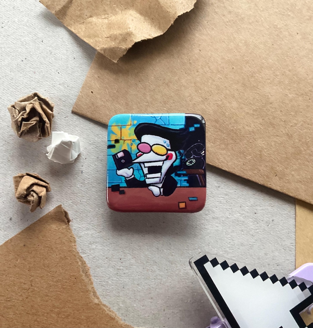 Spamton Shop Deltarune Square Pin Badge - Etsy