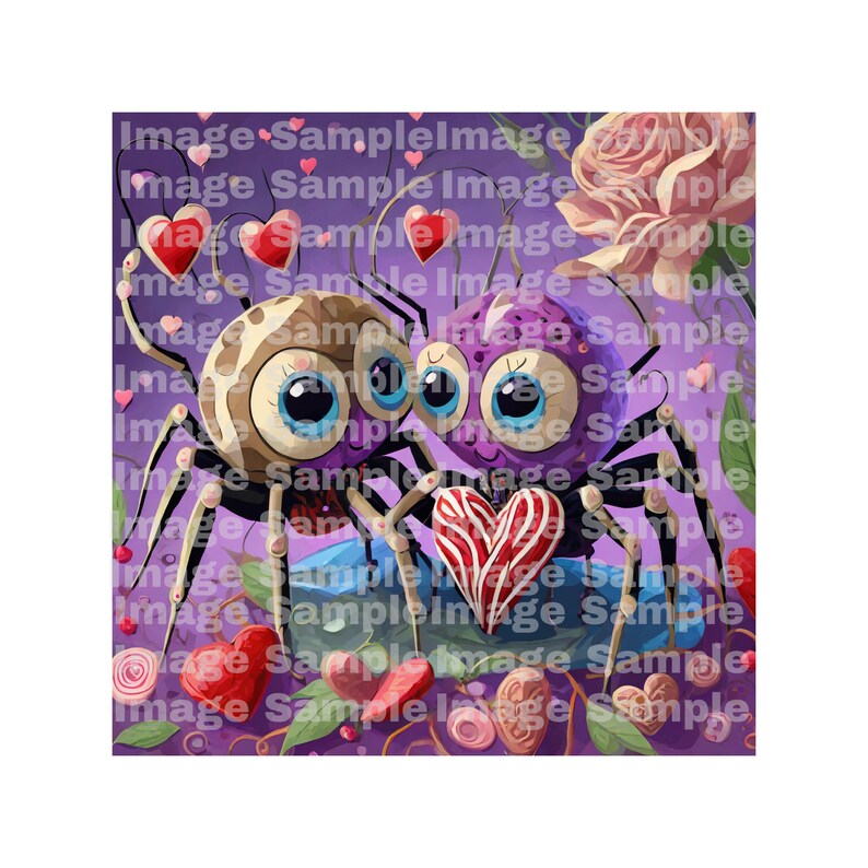 Animal Valentine's Day Spider Printables, Colorful V-day Cards Wall ...
